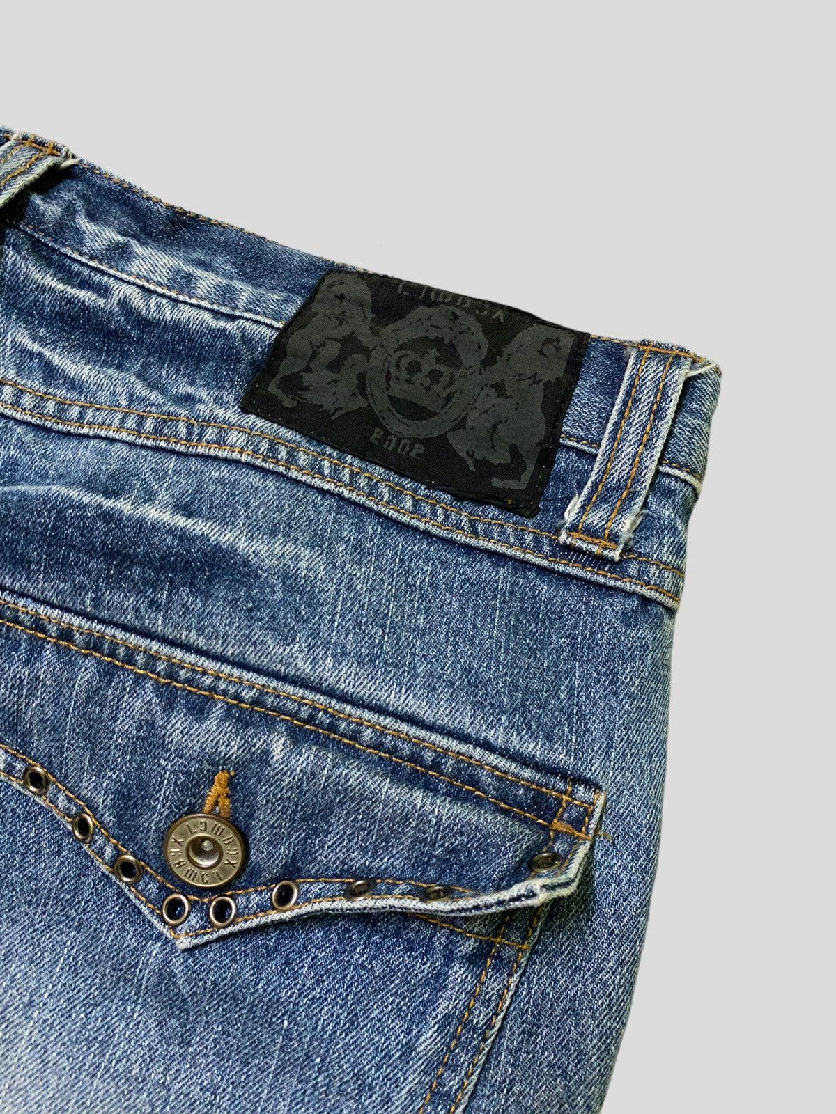 Hype Flare Lowbox Acid Wash Claw Marks Distressed Denim | Grailed