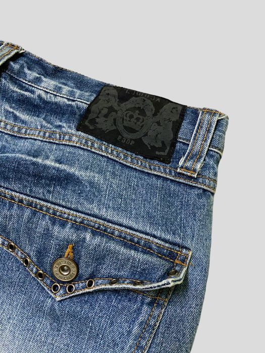 Hype Flare Jeans Lowbox Acid Wash Distressed Denim | Grailed