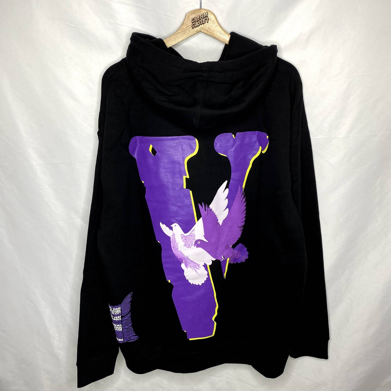 Vlone Good Intentions Doves Hip Hop Rap Tour Merch Hoodie XL | Grailed