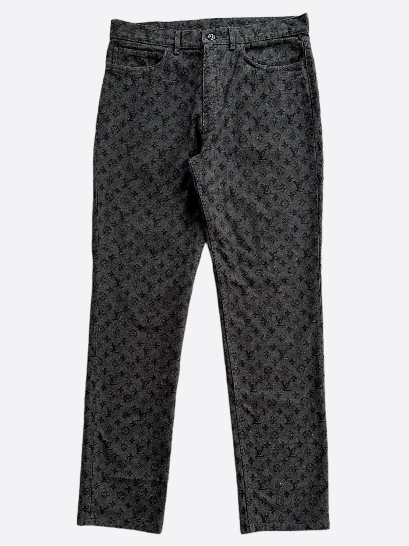 Louis Vuitton Louis Vuitton NBA Grey Monogram Jeans | Grailed