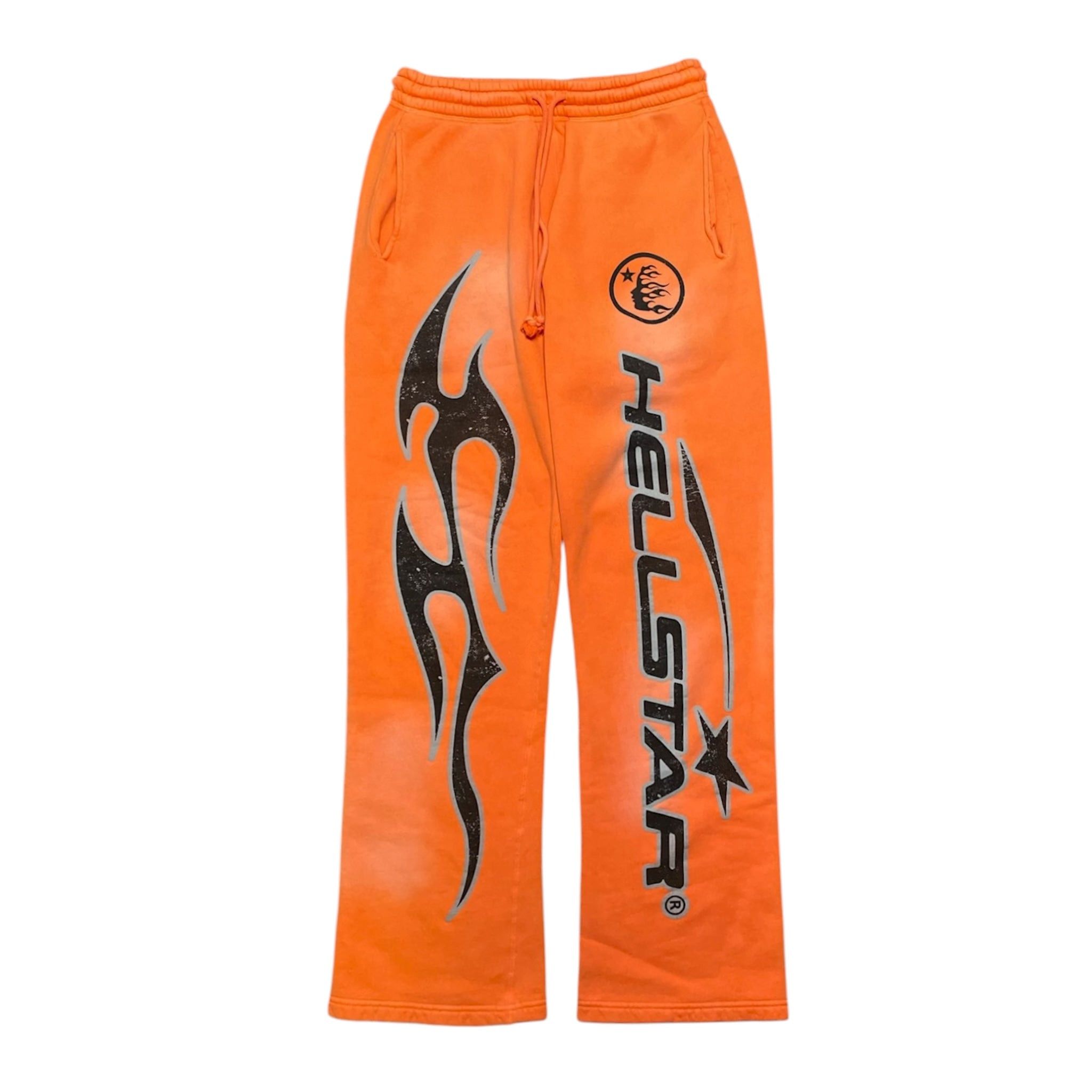 HELLSTAR Fire Sweatpants Orange (Flare Bottom) | Grailed