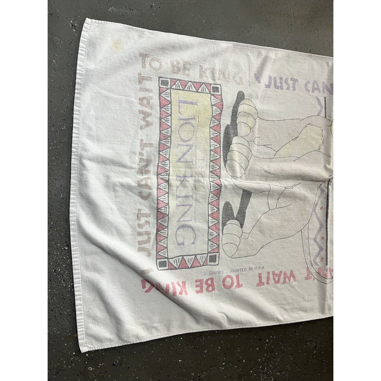 Disney Vintage 90s Disney's The Lion King Simba Bath Towel | Grailed
