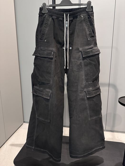 Rick Owens EDFU SS23 DOUBLE CARGO BELA DENIM PANTS | Grailed
