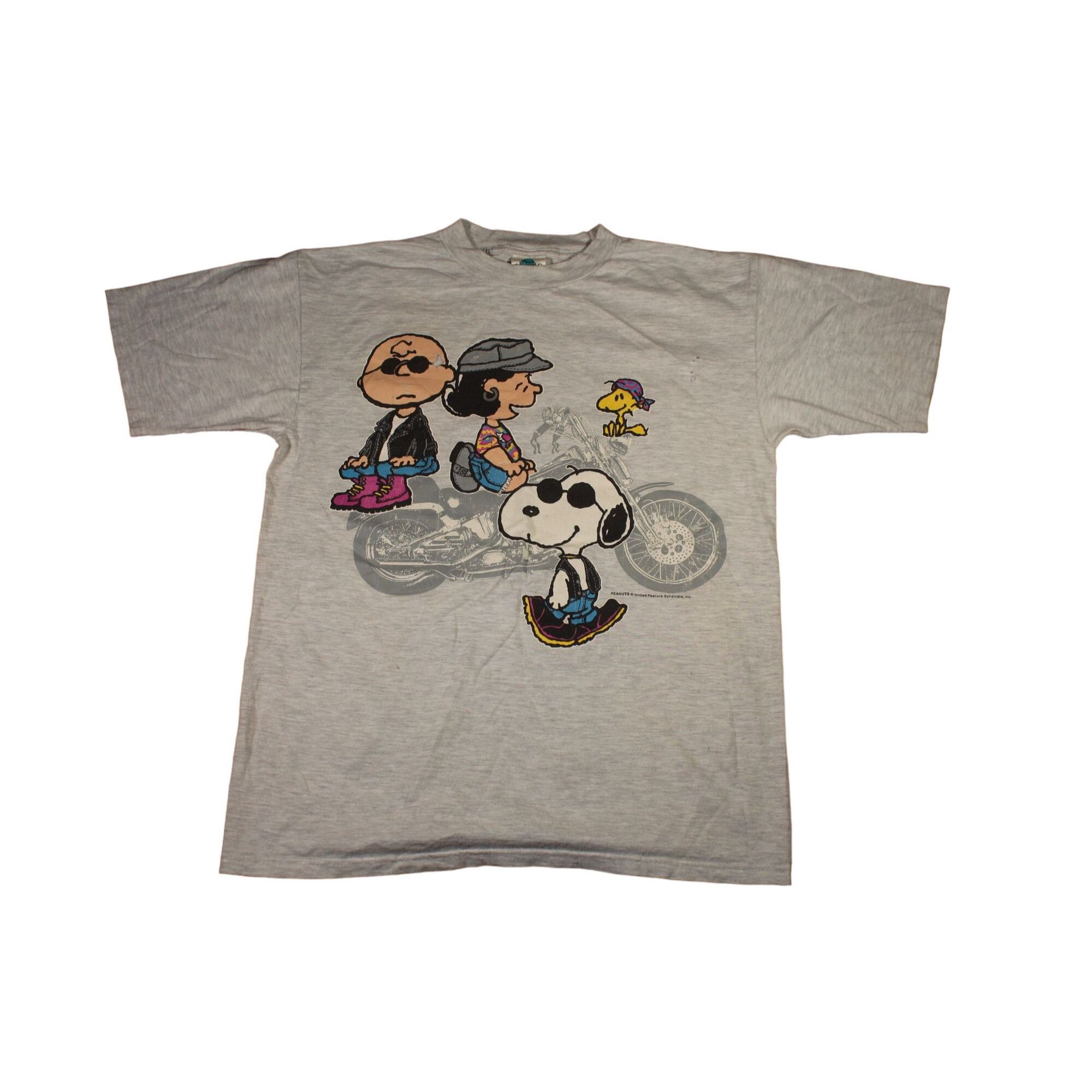 Vintage Vintage Tour Champ Peanuts & Snoopy Biker Gang T-Shirt | Grailed