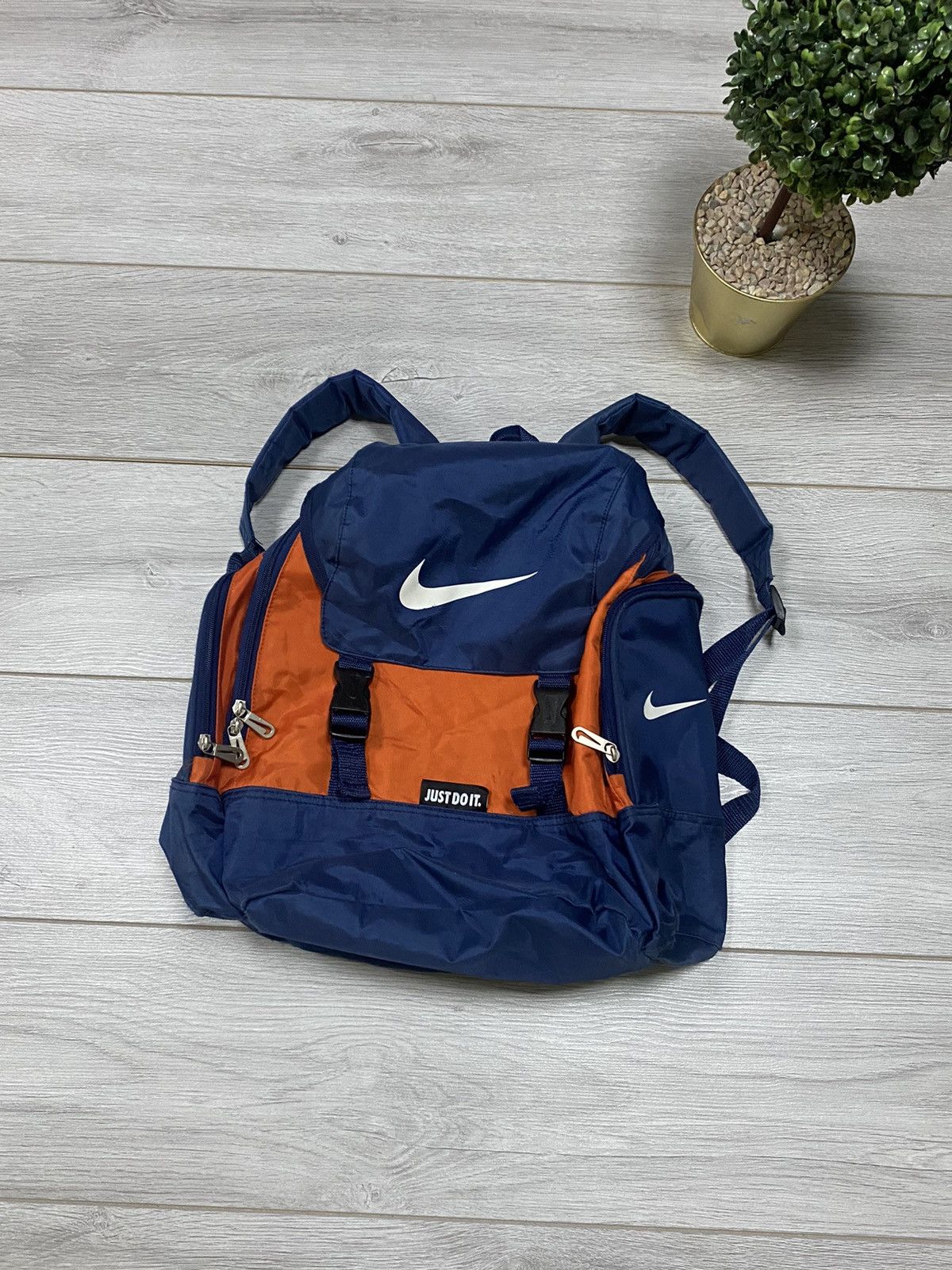 Nike × Vintage Nike 90s vintage big swoosh backpack Y2K style | Grailed