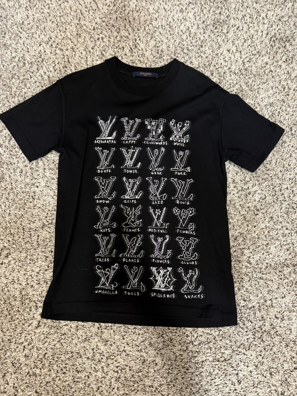 Louis Vuitton Louis Vuitton Cartoon Jacquard T Shirt Black | Grailed