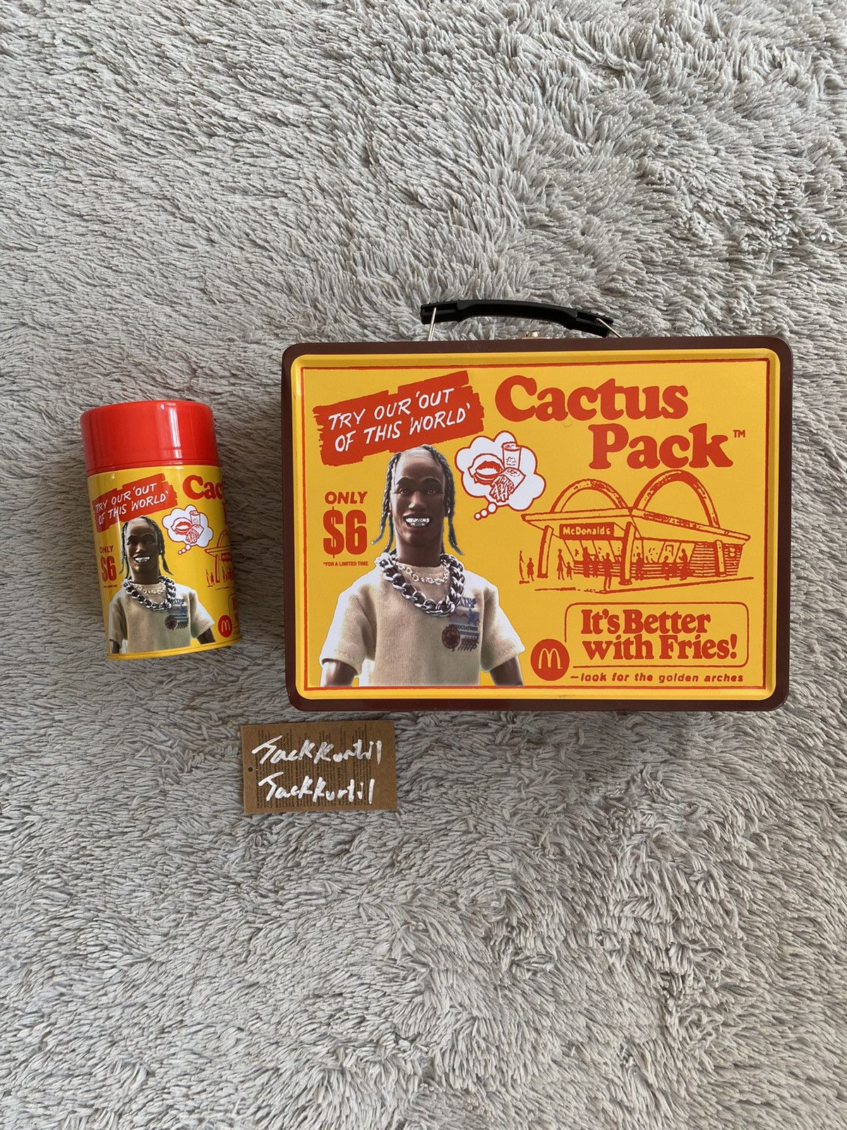 Travis Scott Cactus Jack mcdonald’s vintage lunch box + thermos | Grailed