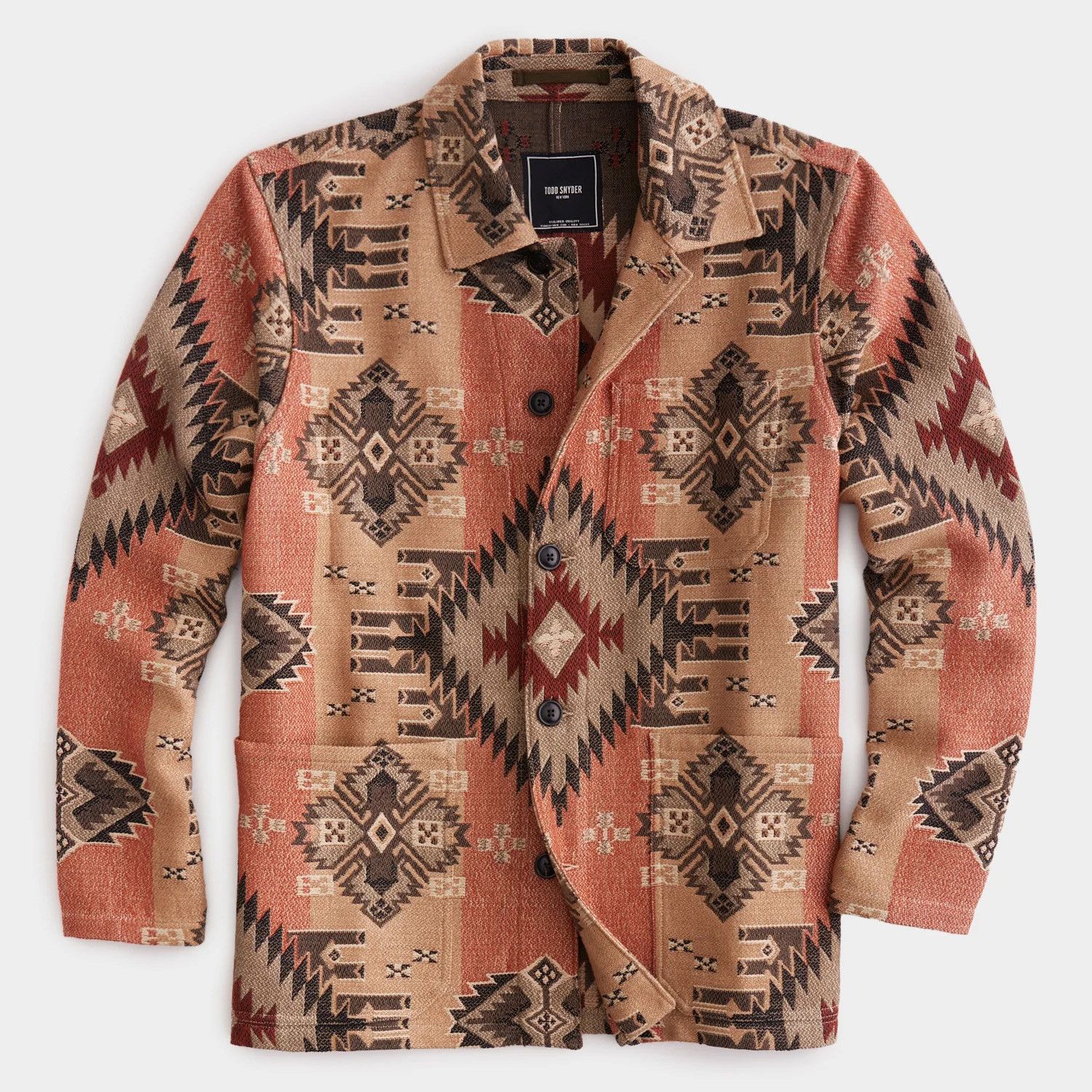 Todd Snyder Todd Snyder Southwestern Chore Coat Tan Aztec Motif - NWT ...