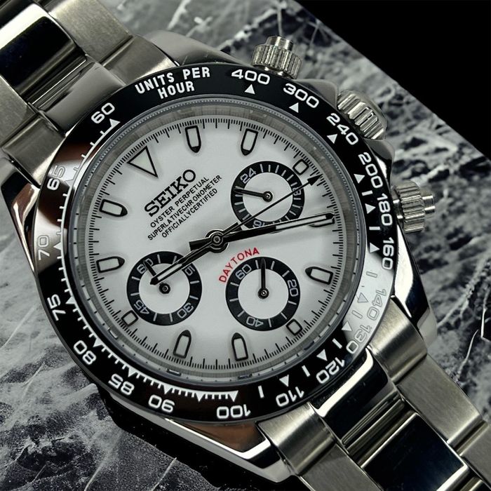 Seiko Seiko Mod Daytona Chronograph Stainless Steel watch | Grailed