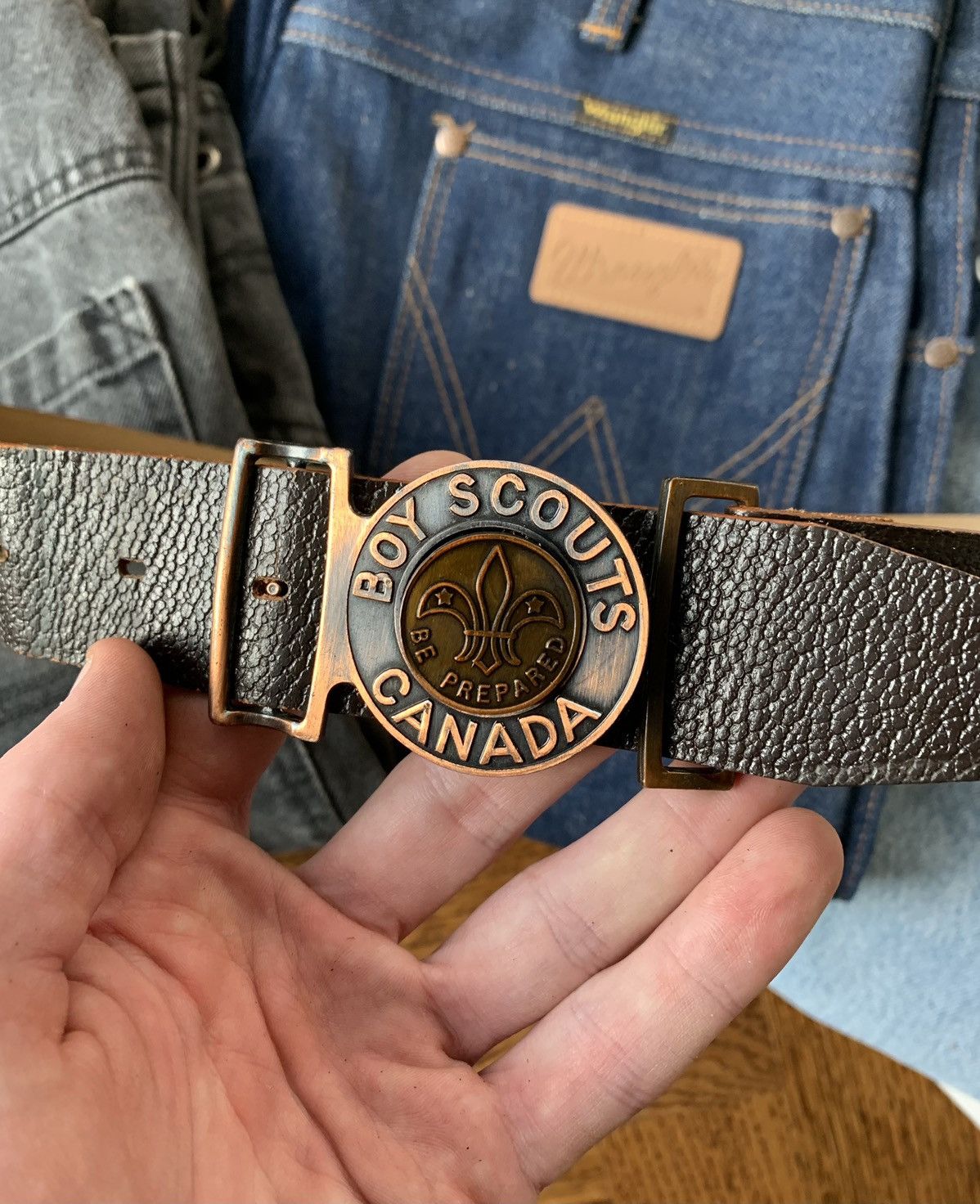 Scout × Streetwear × Vintage Vintage Boy Scouts Belt (27-31) Cowhide ...