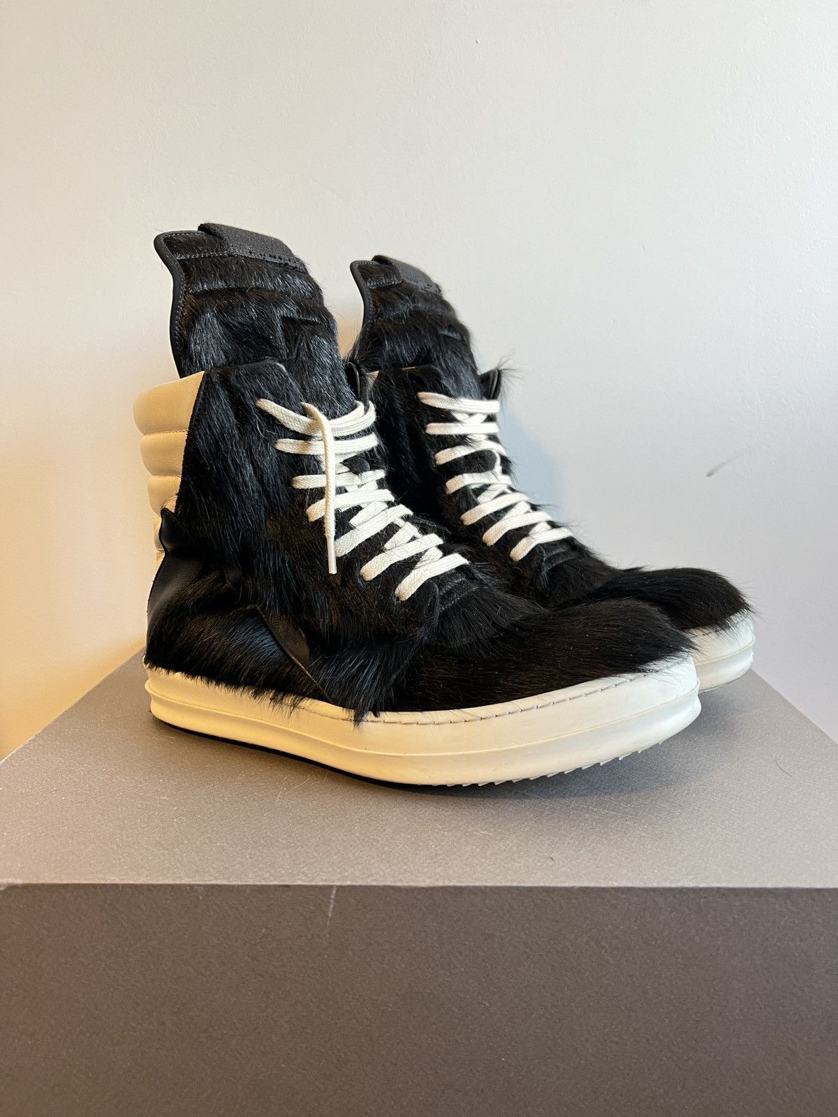 Rick Owens Rick Owens Pony Hair Geobaskets Size 40 | Grailed