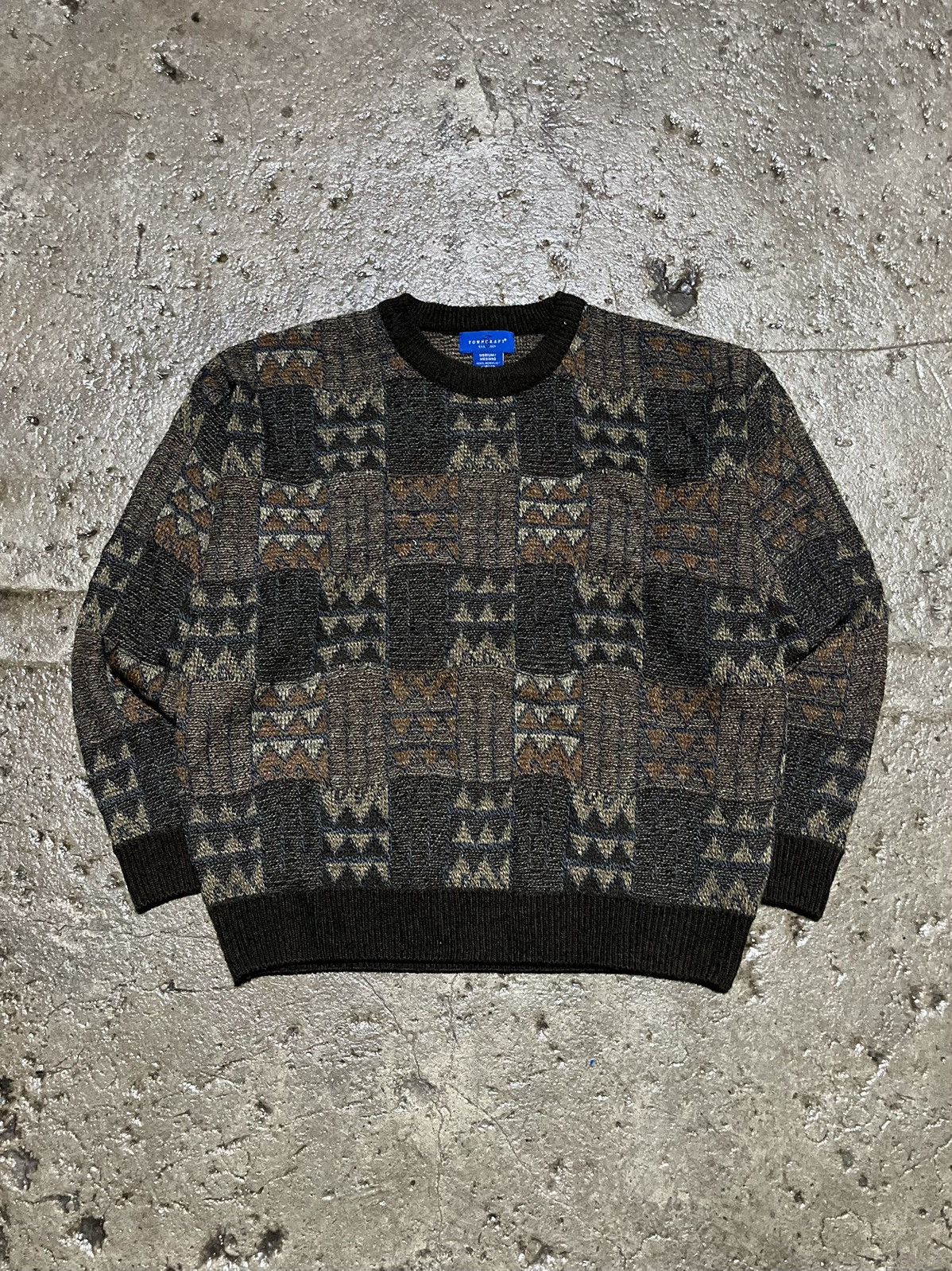 Vintage Crazy Vintage 90s Coogi Style Argyle Knit Pattern Sweater | Grailed