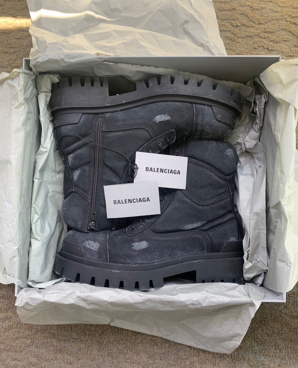 Balenciaga Balenciaga combat strike boots | Grailed