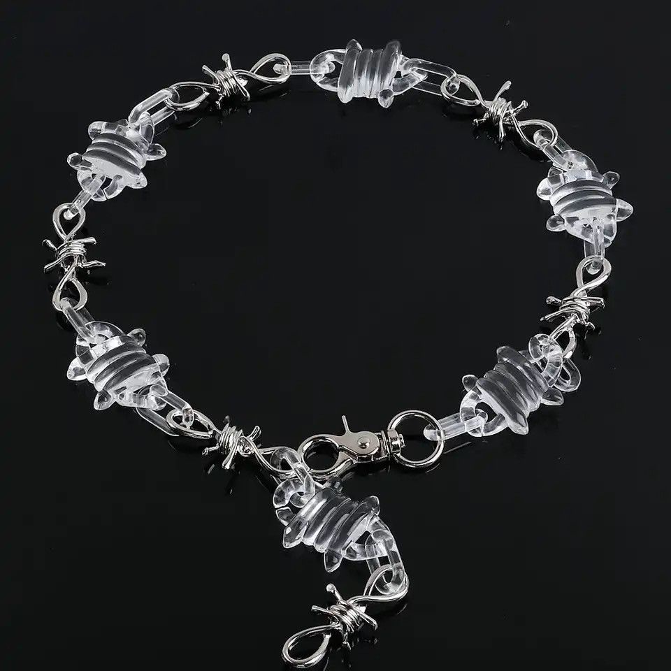 Cuban Link Chain Transparent Acrylic Spike Rivets Chain | Grailed