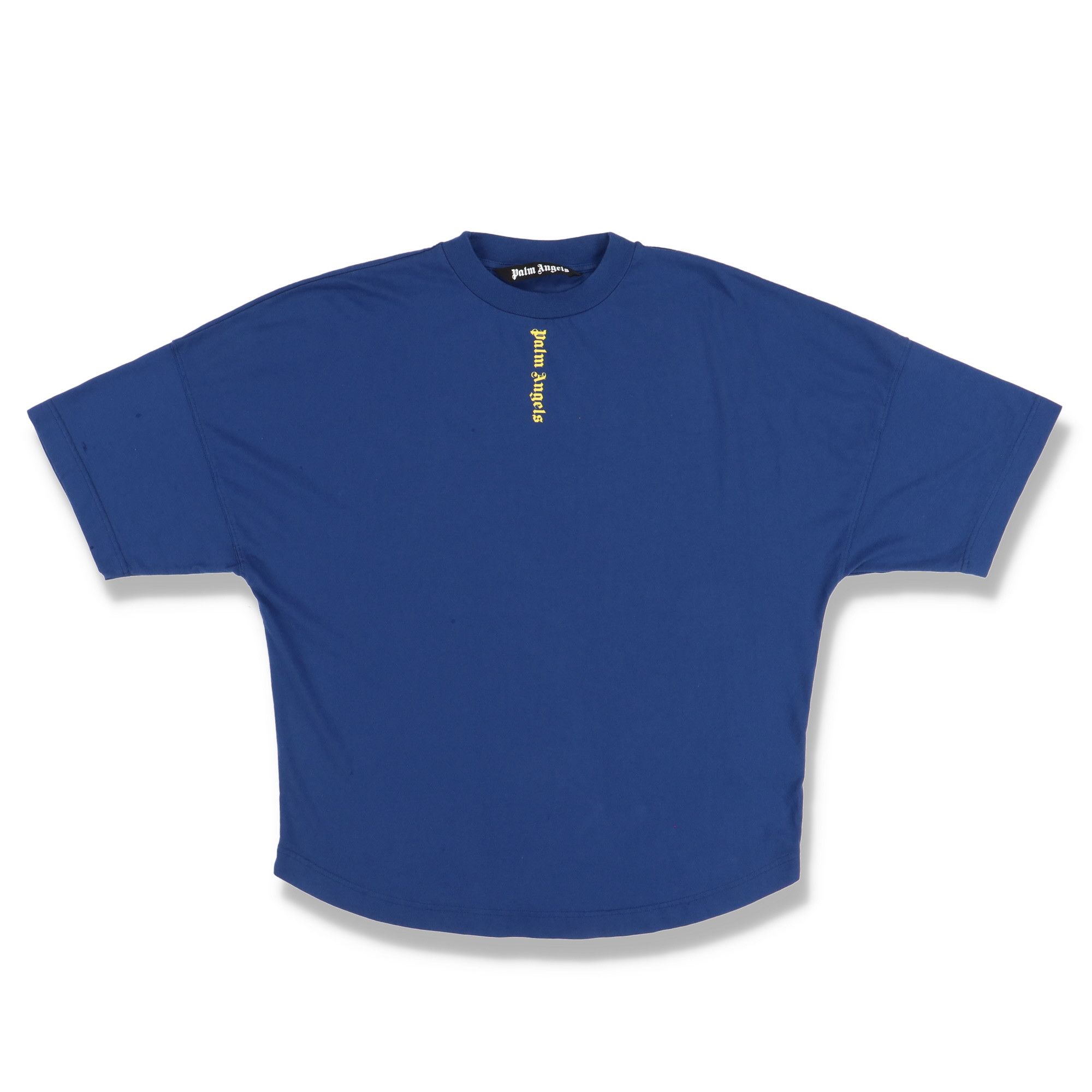 Palm Angels Blue Vertical Logo Oversized T-shirt | Grailed
