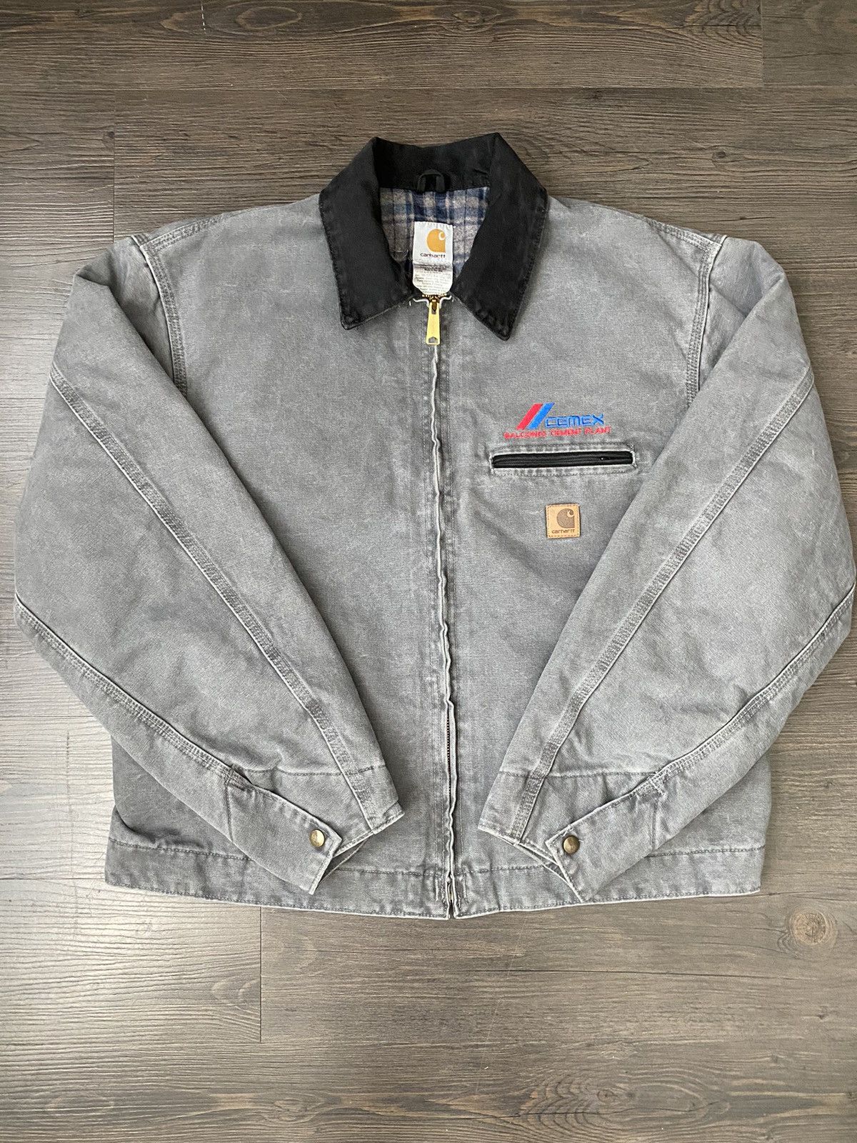 Carhartt × Vintage Carhartt Detroit Jacket J97 MTL Grey | Grailed