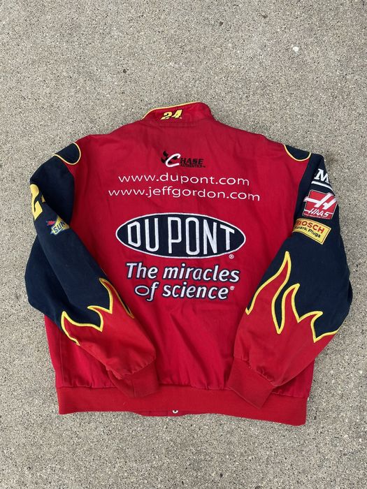 Chase Authentics Vintage Jeff Gordon DuPont Flame Sleeve Racing Jacket ...