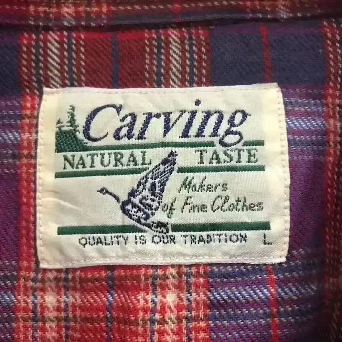 Flannel Vintage Carving Plaid Tartan Flannel Shirt | Grailed