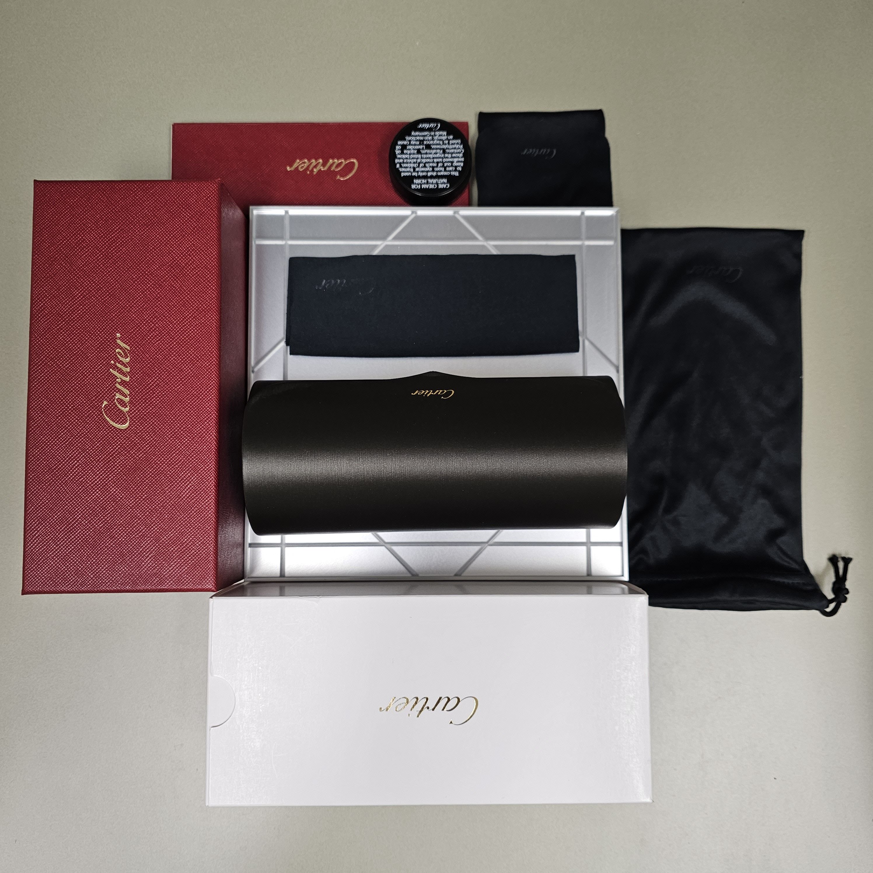 Cartier Diamond Cut Cartier White Buffalo Horn Sunglasses (Buffs) | Grailed