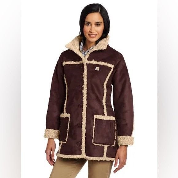 Carhartt *RARE* Carhartt Boulder Parka Faux Suede Jacket | Women’s Si ...