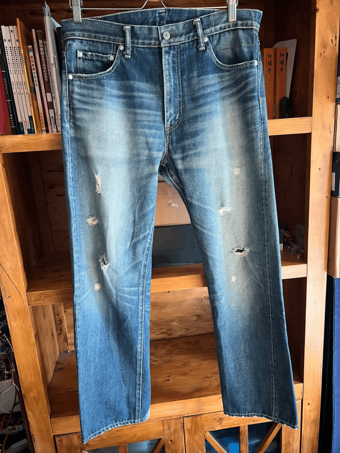 Visvim Visvim Early Period 01 Snakeskin Patches Distressed Denim | Grailed