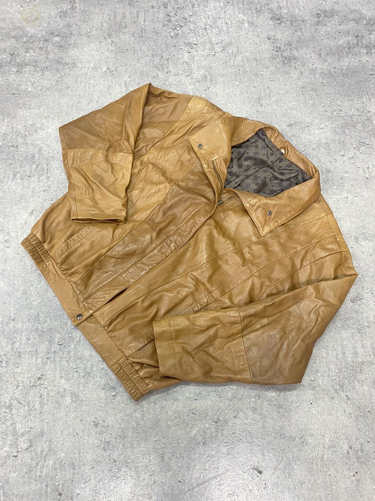 Junya Watanabe × Leather Jacket × Vintage ᶠᵃⁿᶜʸᵍᵘʸ 80s Boxy Leather ...