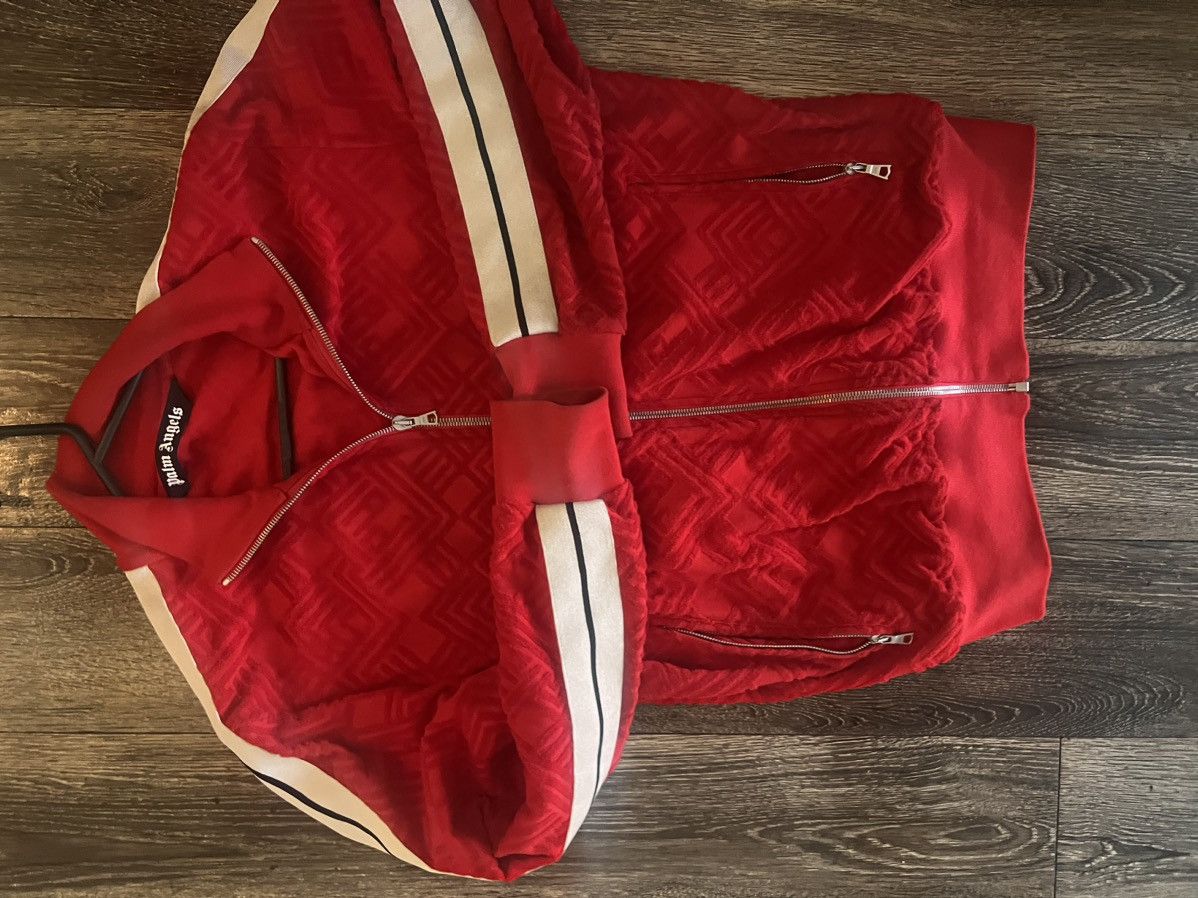 Palm Angels Red palm angles zip up | Grailed