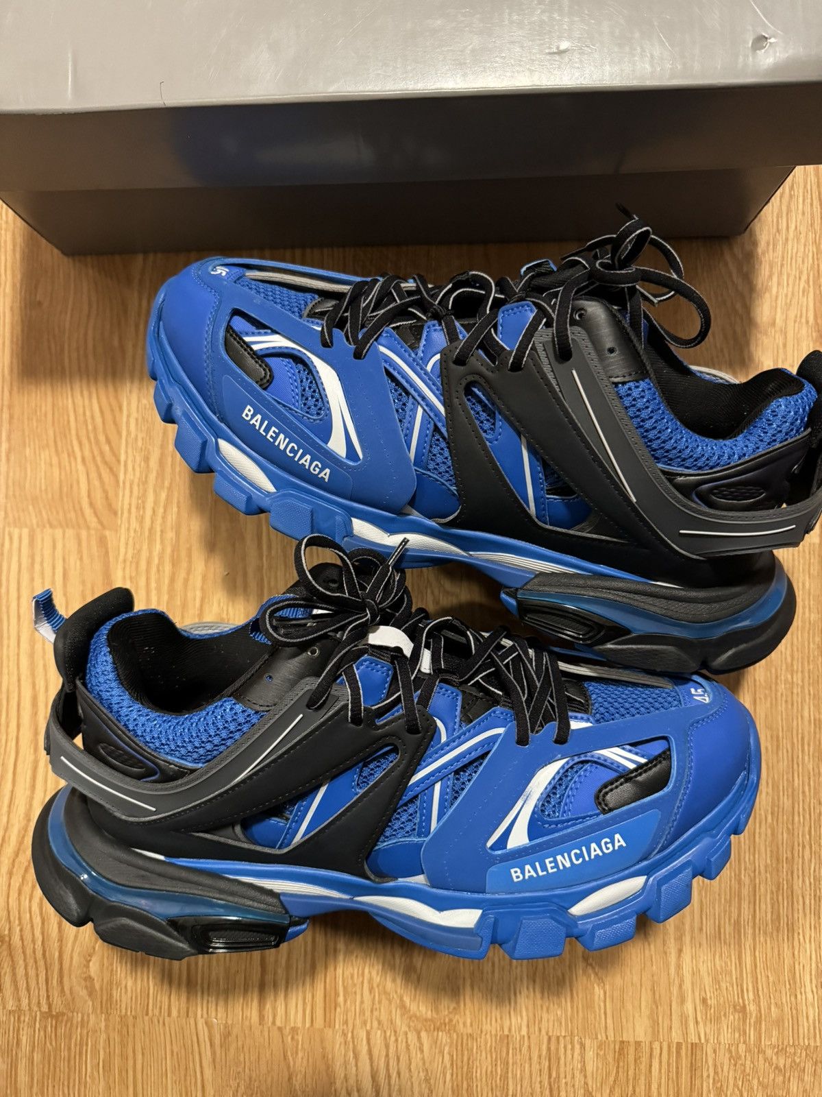 Balenciaga Balenciaga Track Runner Blue&Black Size 12 | Grailed