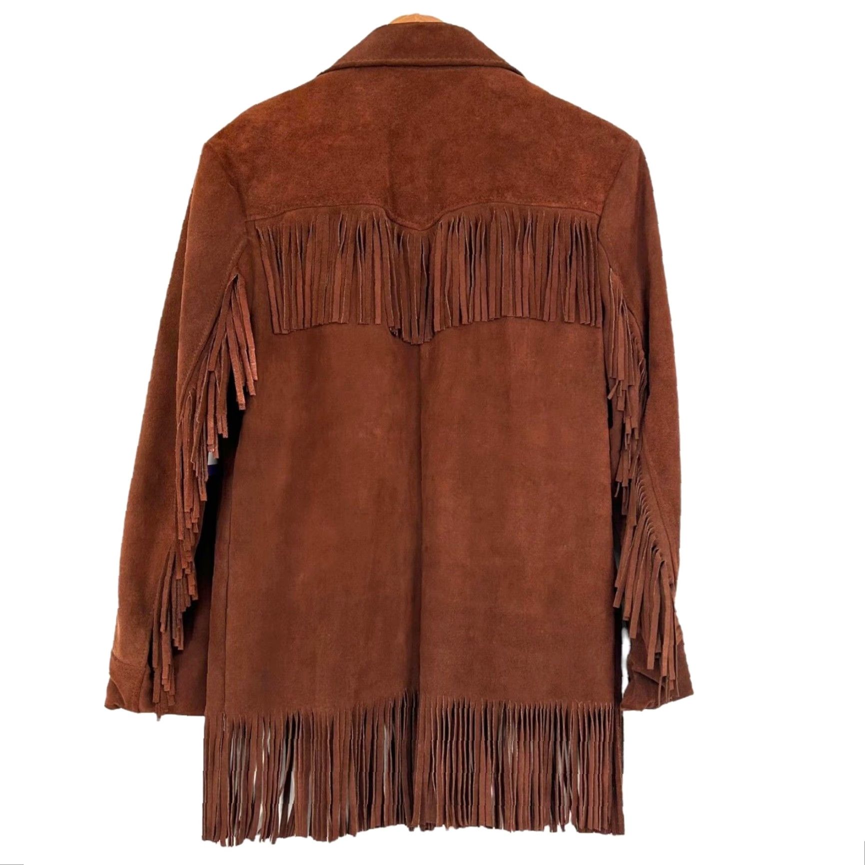 Sears Western Fringe Coat Mens L Suede Leather Jacket Sears Vintage ...