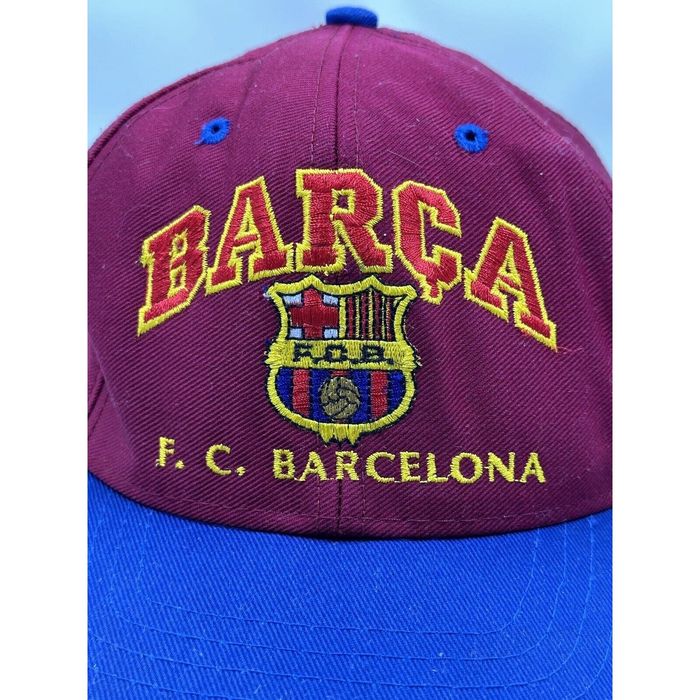 & Other Stories Vintage FC Barcelona Hat Cap Red Blue Snapback Soccer ...