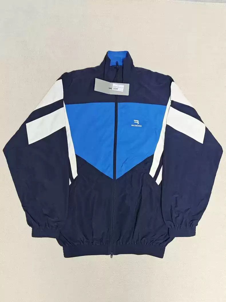 Balenciaga Balenciaga show style sportyb blue and white spliced nylon ...