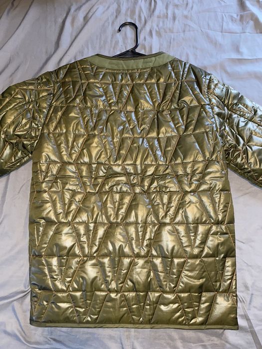 Vlone Vlone Green V logo quilted jacket | Grailed