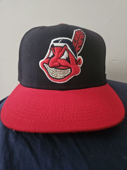 Custom Custom clevland indians chief wahoo fitted hat | Grailed