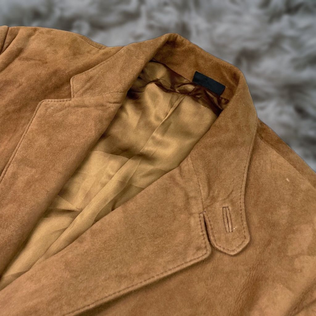 Chaps VINTAGE Chaps Suede Leather Blazer Men’s 40R Brown Classic 3 ...