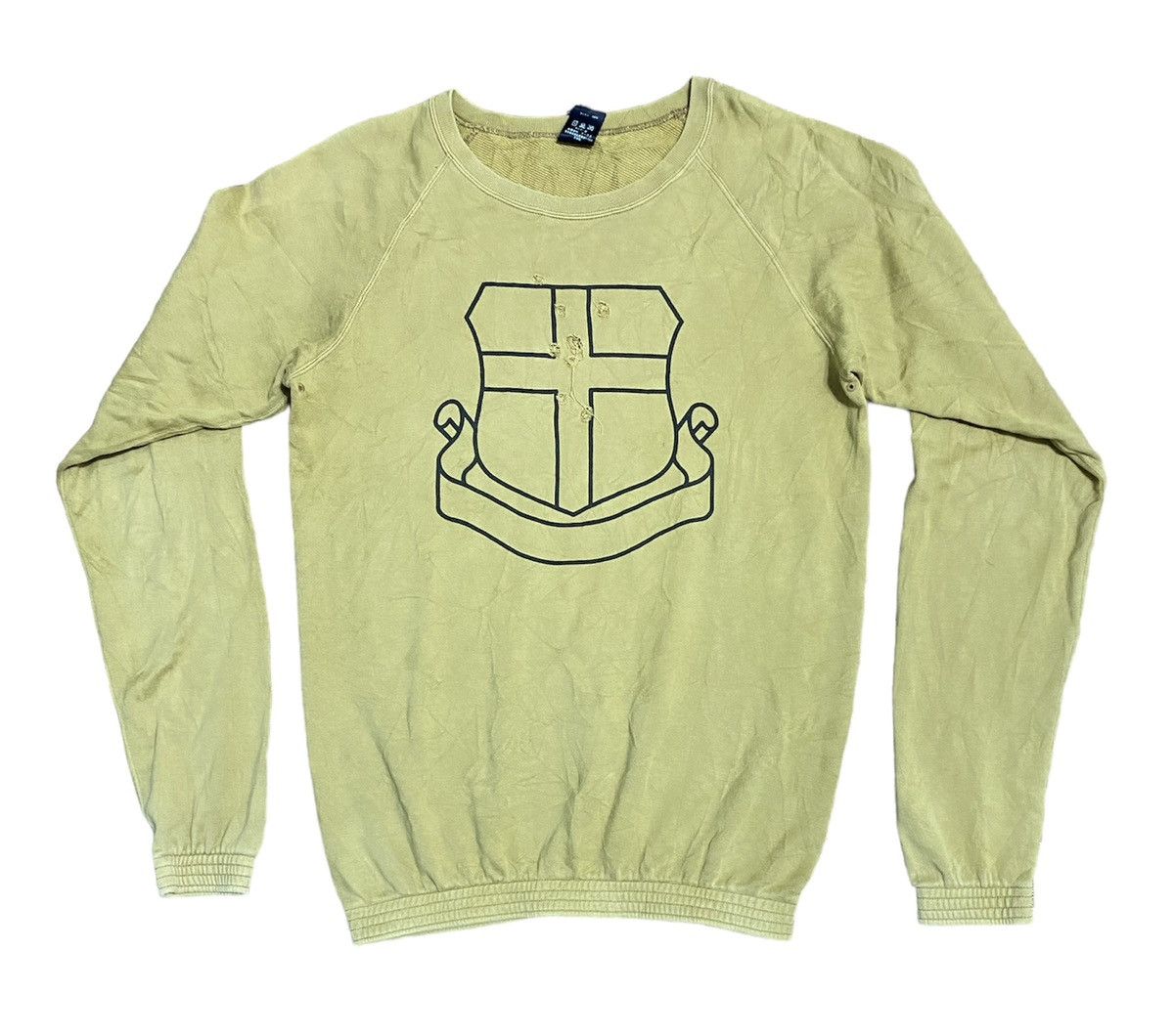 Number (N)ine Number Nine Shield Distressed Sweatshirt | Grailed