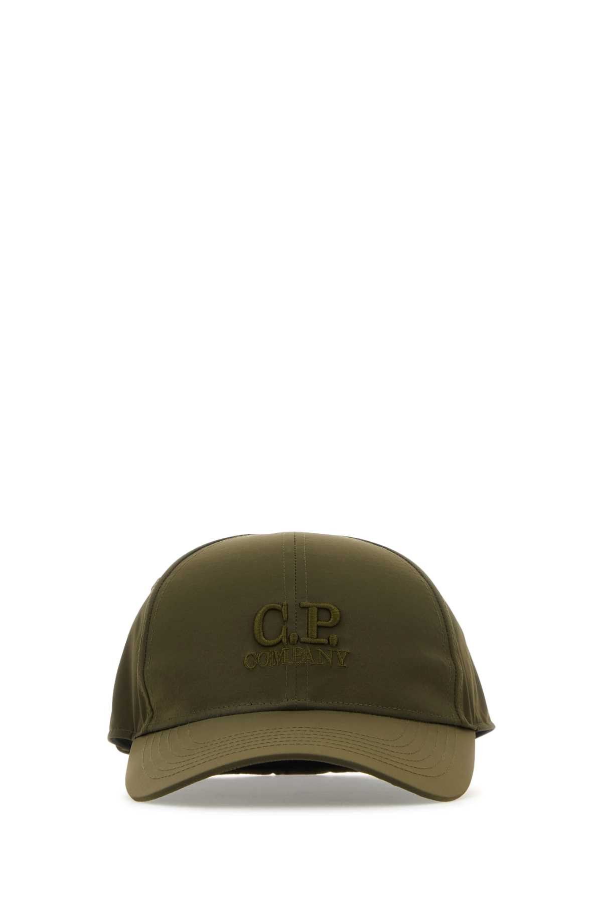 C.P. Company Army Green Nylon Baseball Cap | Grailed