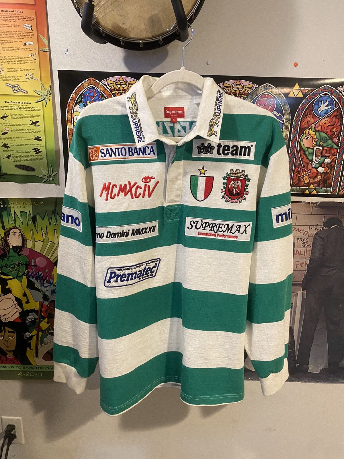 Supreme 2022 Supreme Striped Rugby Polo | Grailed