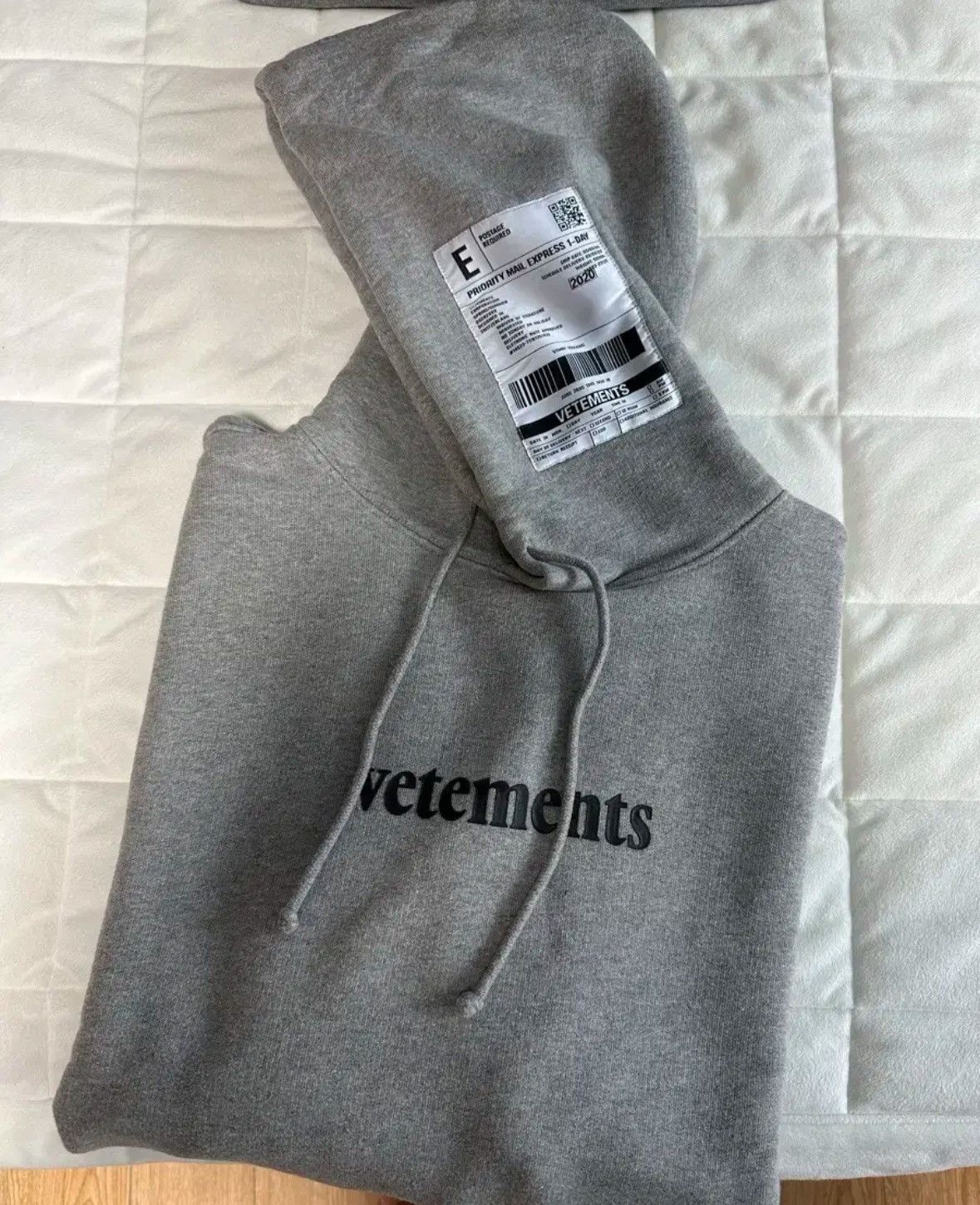 Vetements Vetements Barcode Label Overfit Hoodie | Grailed