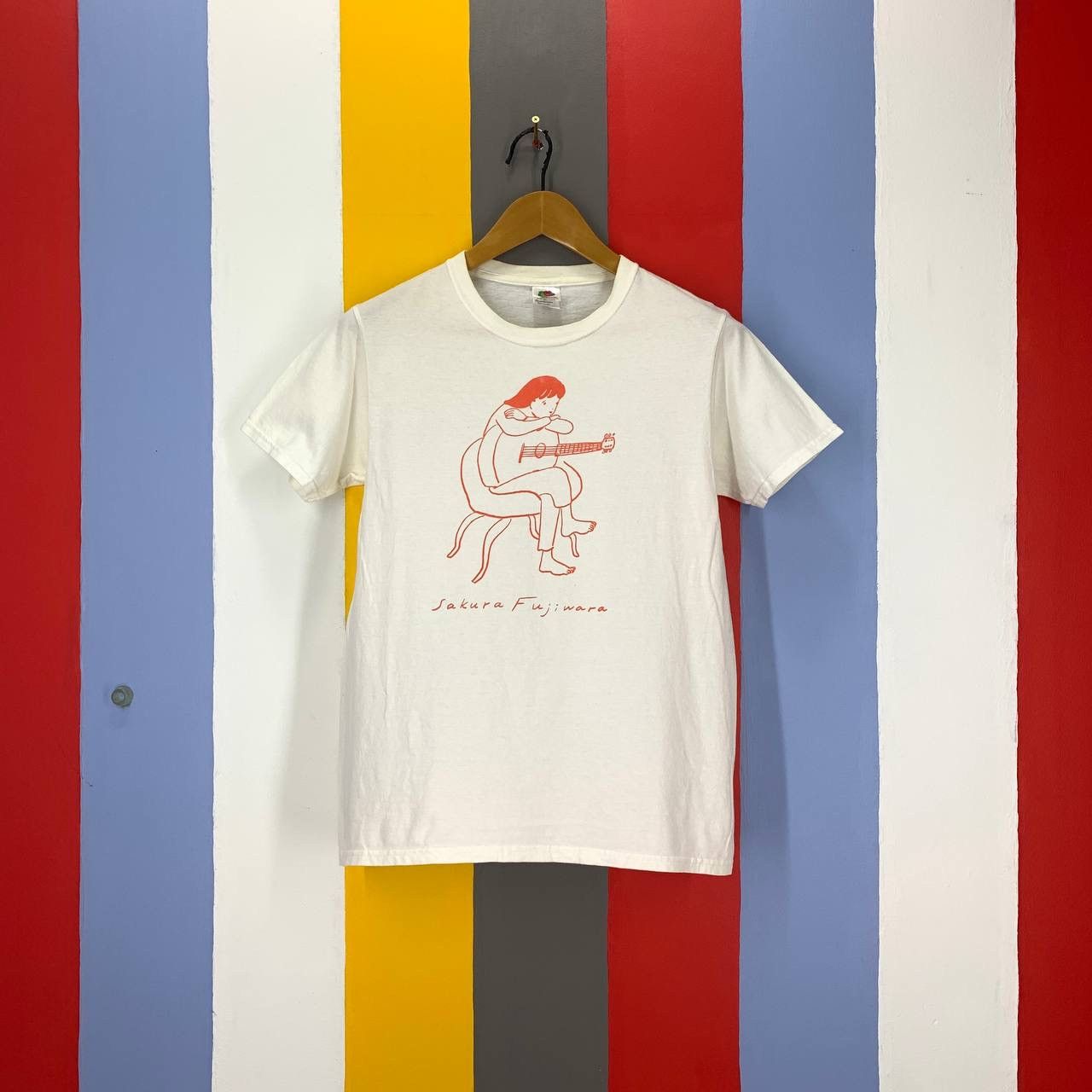 Band Tees × Fruit Of The Loom SAKURA FUJIWARA Japanese Singer T Shirt ...