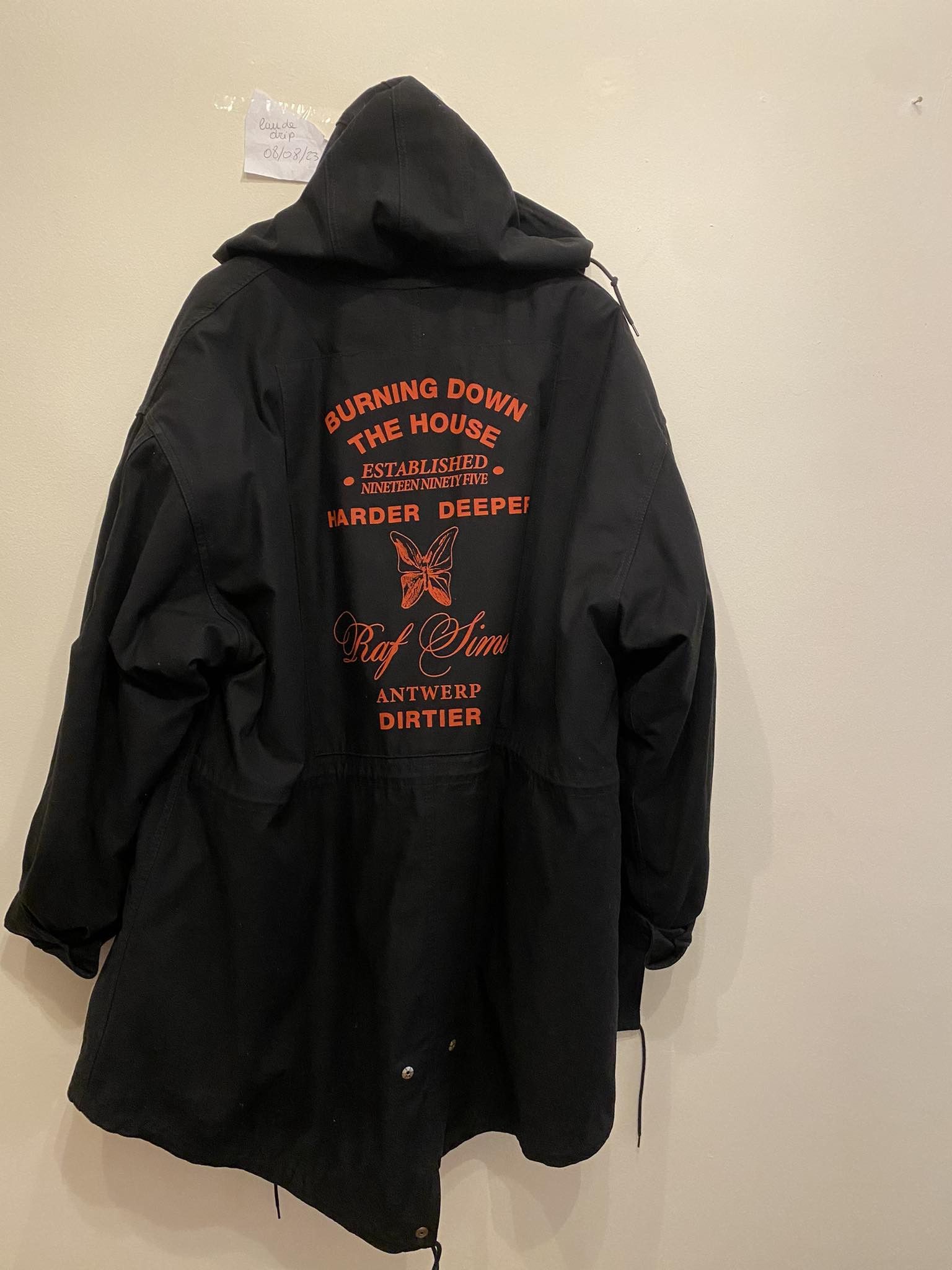 Raf Simons *LAST DROP * Raf Simons *Burning The House Down* Parka | Grailed