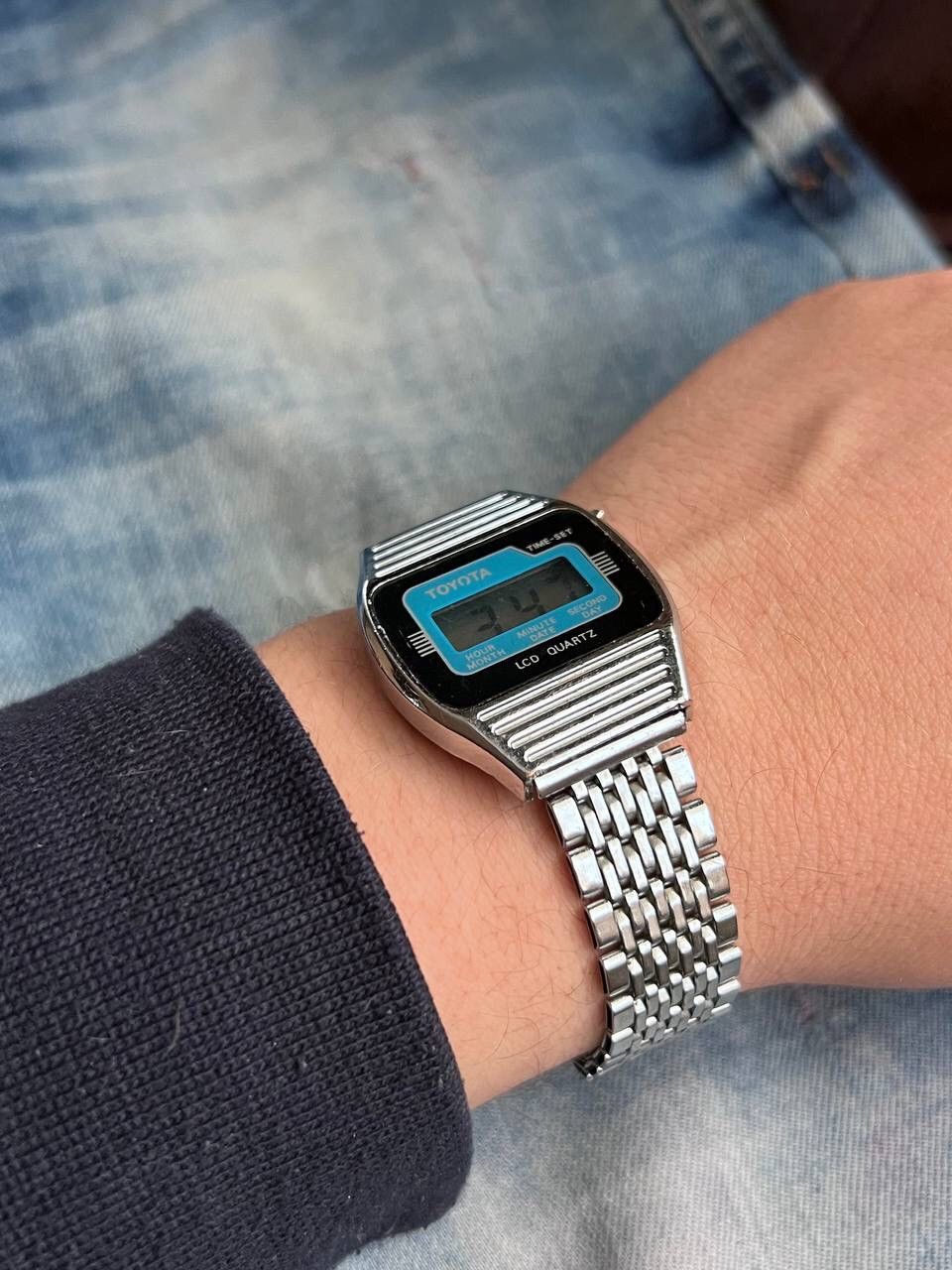 Vintage Vintage Japanese style 90s Toyota Digital Watch Futuristic ...