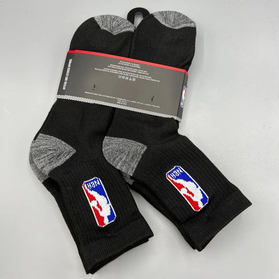 NBA Official NBA Logoman Basketball High Socks 6 Pairs Size 6-12 | Grailed
