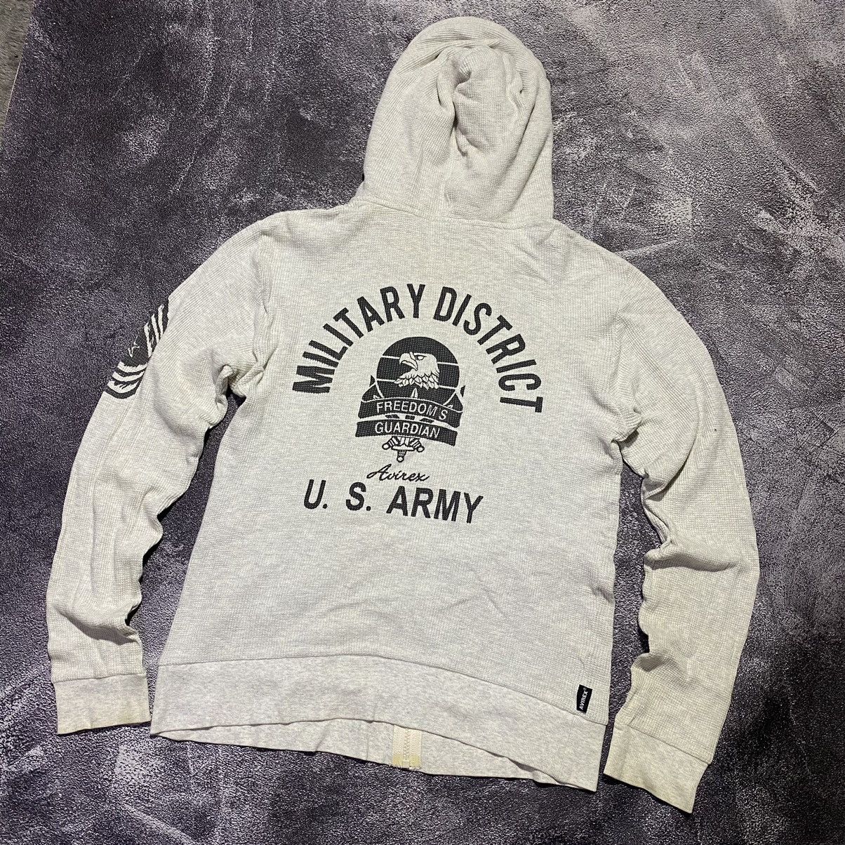 Avirex × Military AVIREX FREEDOM GUARDIANS WAFFLE ZIP HOODIE | Grailed