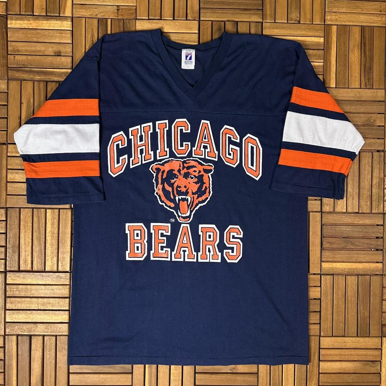 Logo 7 × NFL × Vintage Vintage 90s NFL Chicago Bears Logo 7 Jersey Navy ...