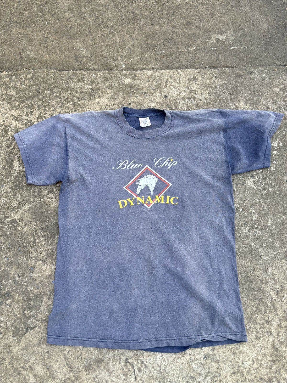 Vintage Vintage Faded Blue Chip Horse Tee | Grailed
