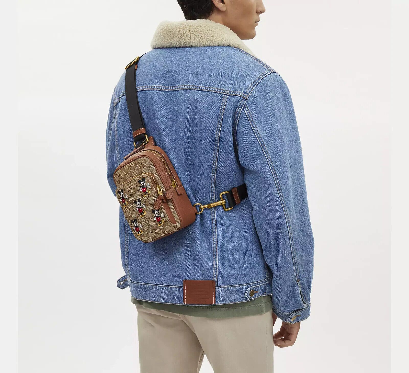 Coach Disney Track Pack 14 In Signature Jacquard Mickey Mouse | Grailed