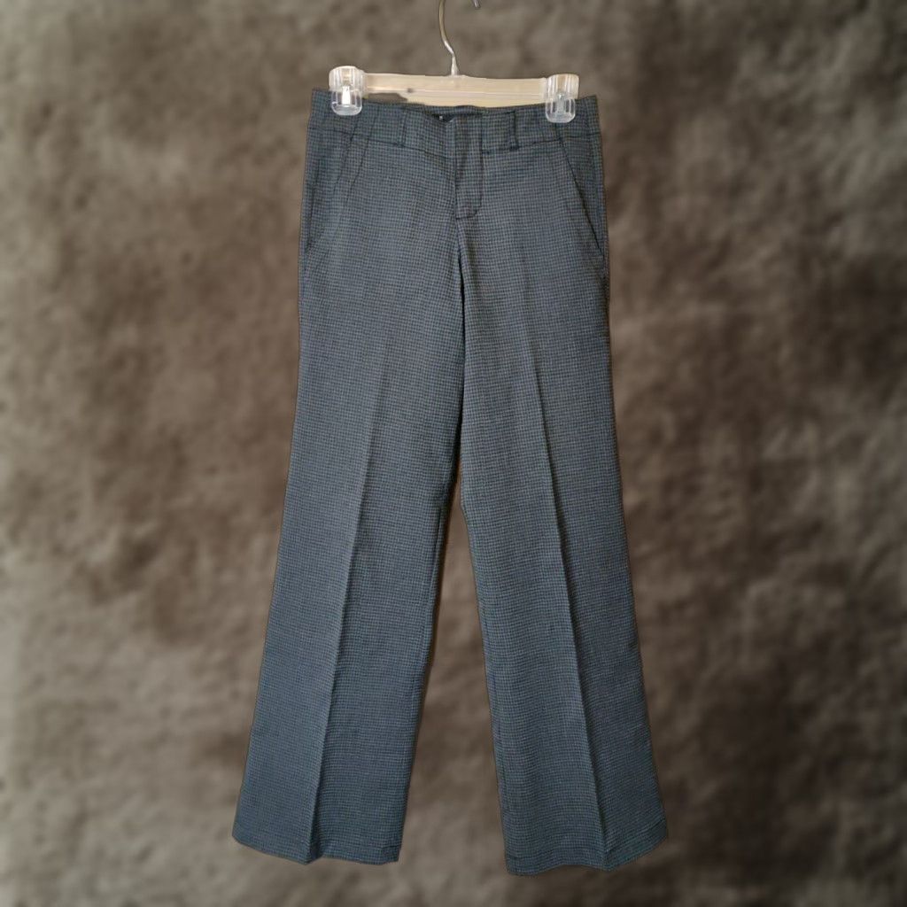 Vintage LEI Brand Women Dress Pants 1 Regular Size Gray Black Checked ...