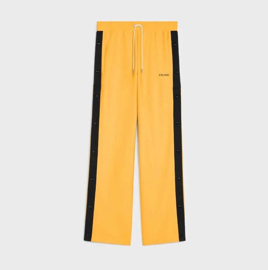 Celine o1w1db10524 Snap Track Pants in Double in Yellow/Black | Grailed