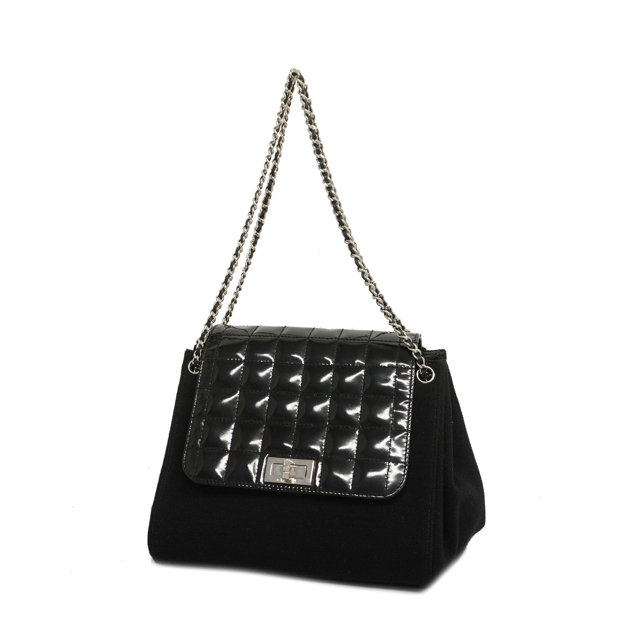 Chanel Auth Chanel Chocolate Bar Chain Shoulder Women's Patent Leather ...