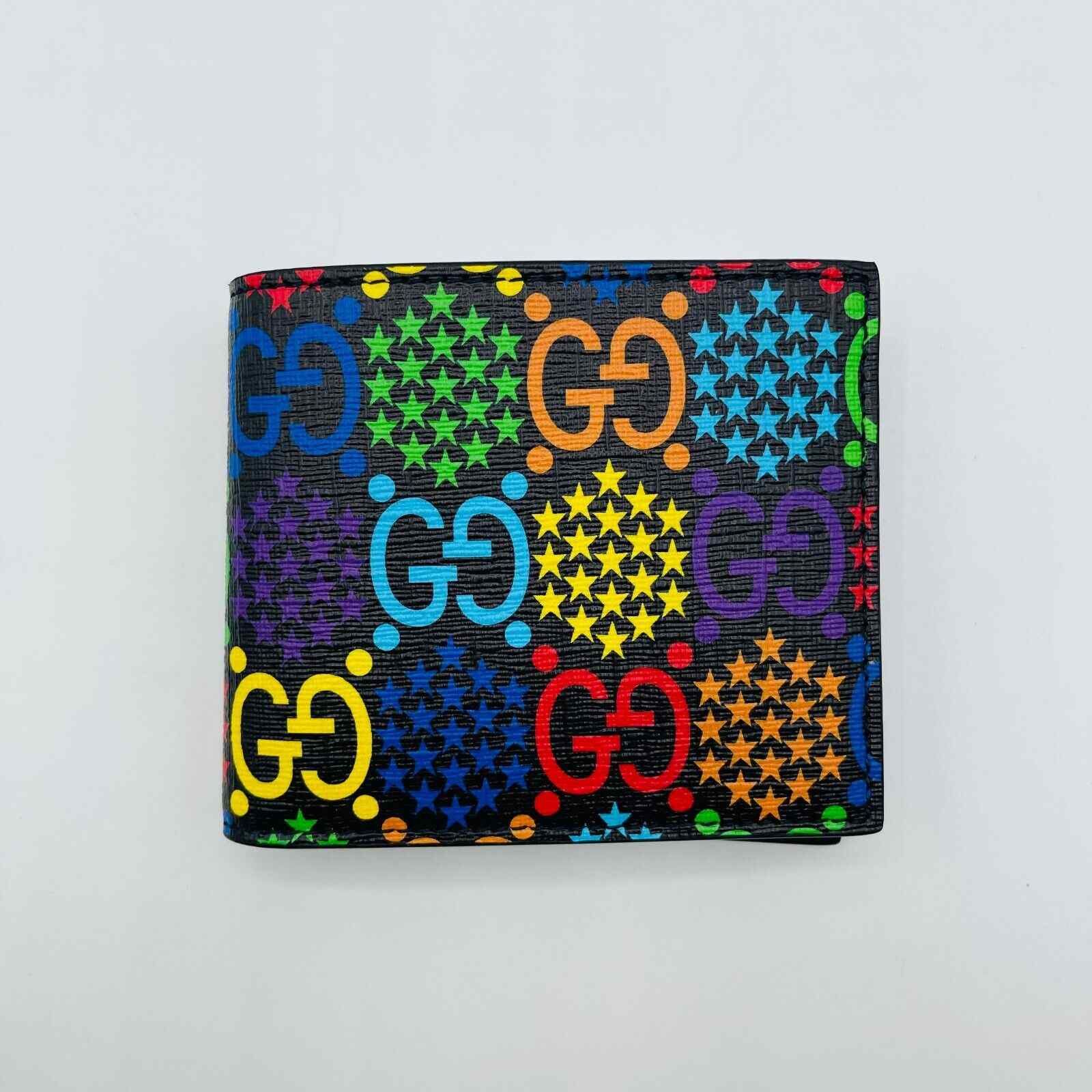 Gucci Unisex Black/Rainbow GG Supreme Psychedelic Bi-fold Wallet | Grailed